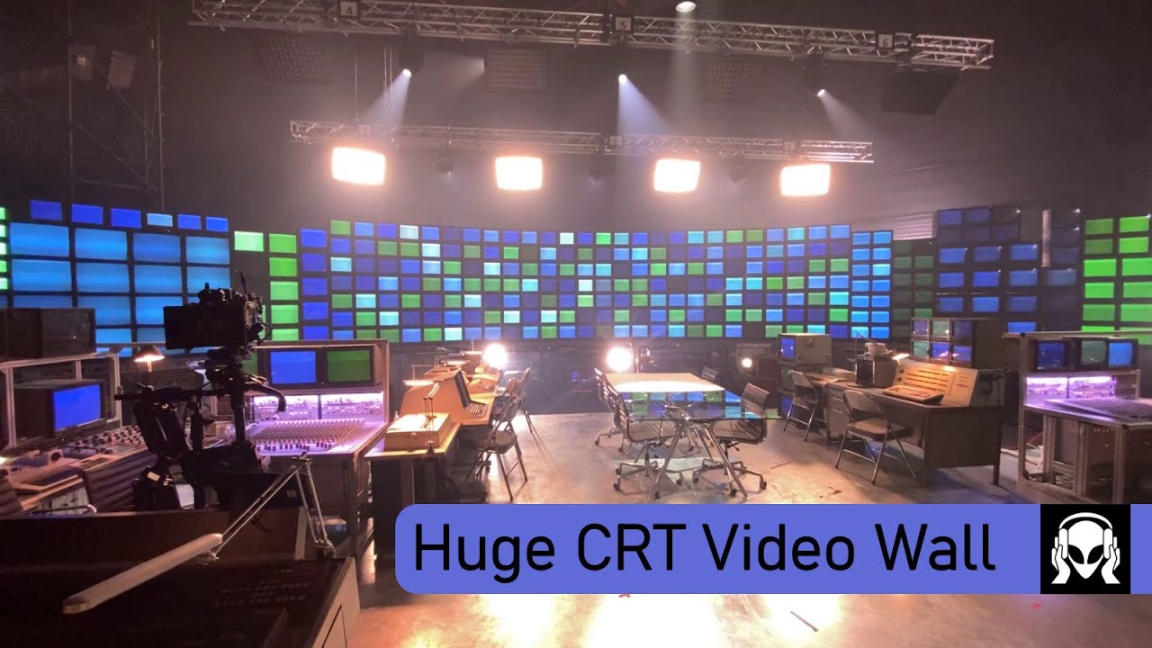 Huge CRT Video Wall - Technical Set Dressing - YouTube