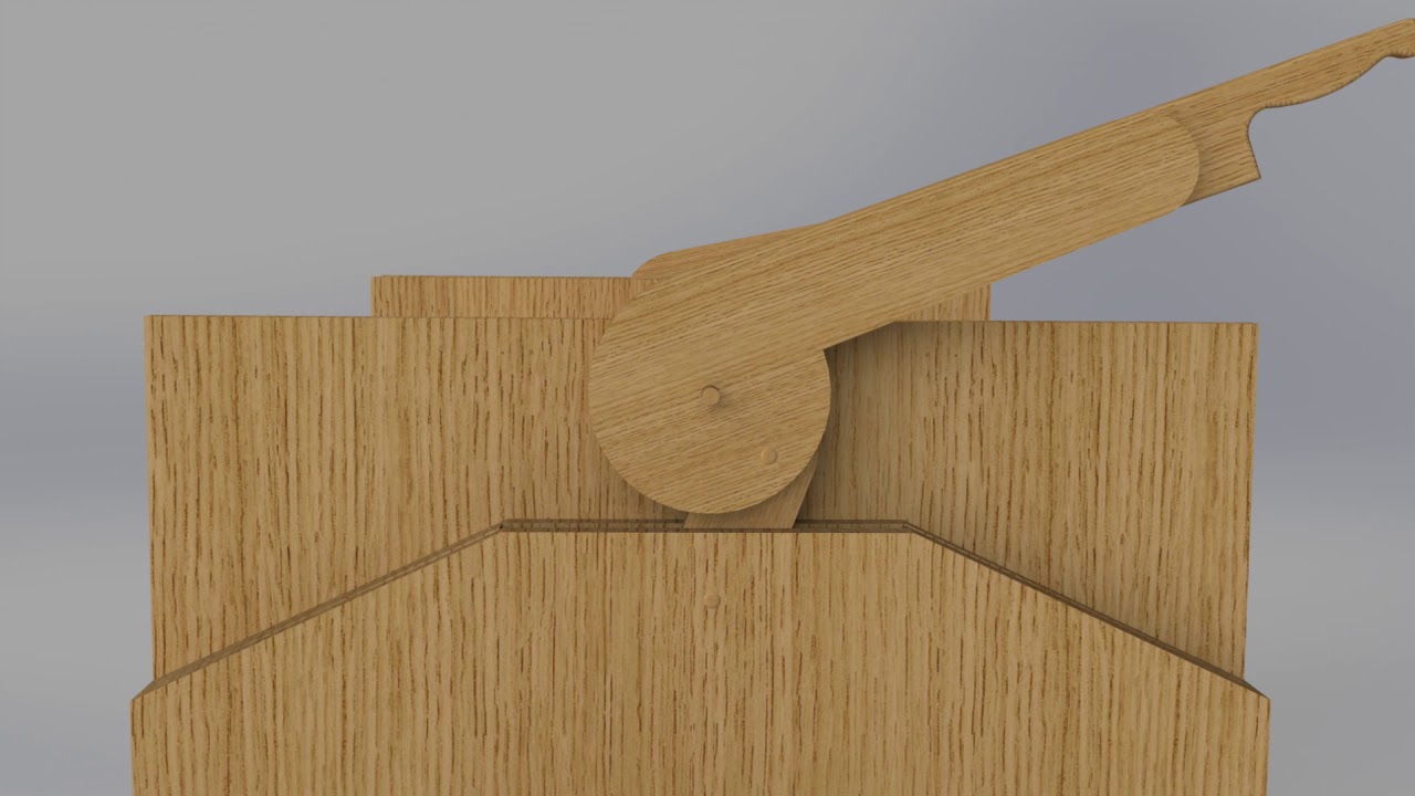 Solidworks workbench legs lever system render - YouTube