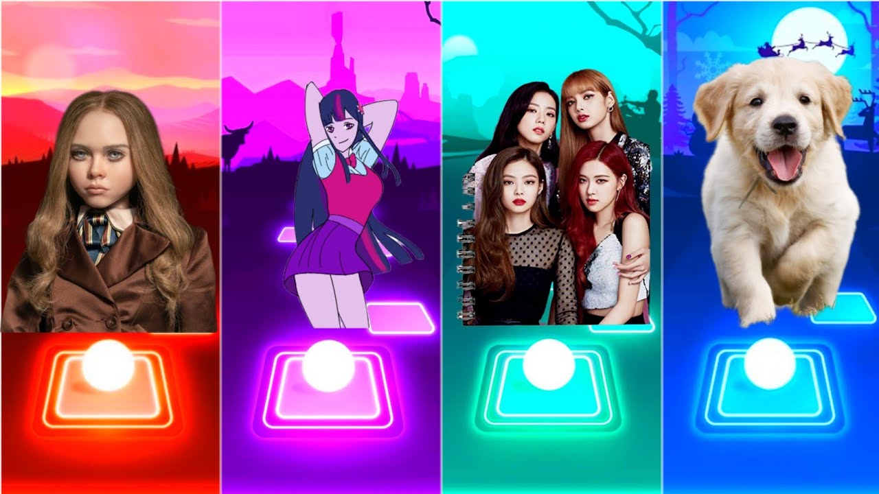 Megan (M3gan) 🆚 2Phut Hon 🆚 Blackpink 🆚 Dog | Tiles Hop EDM Rush - YouTube