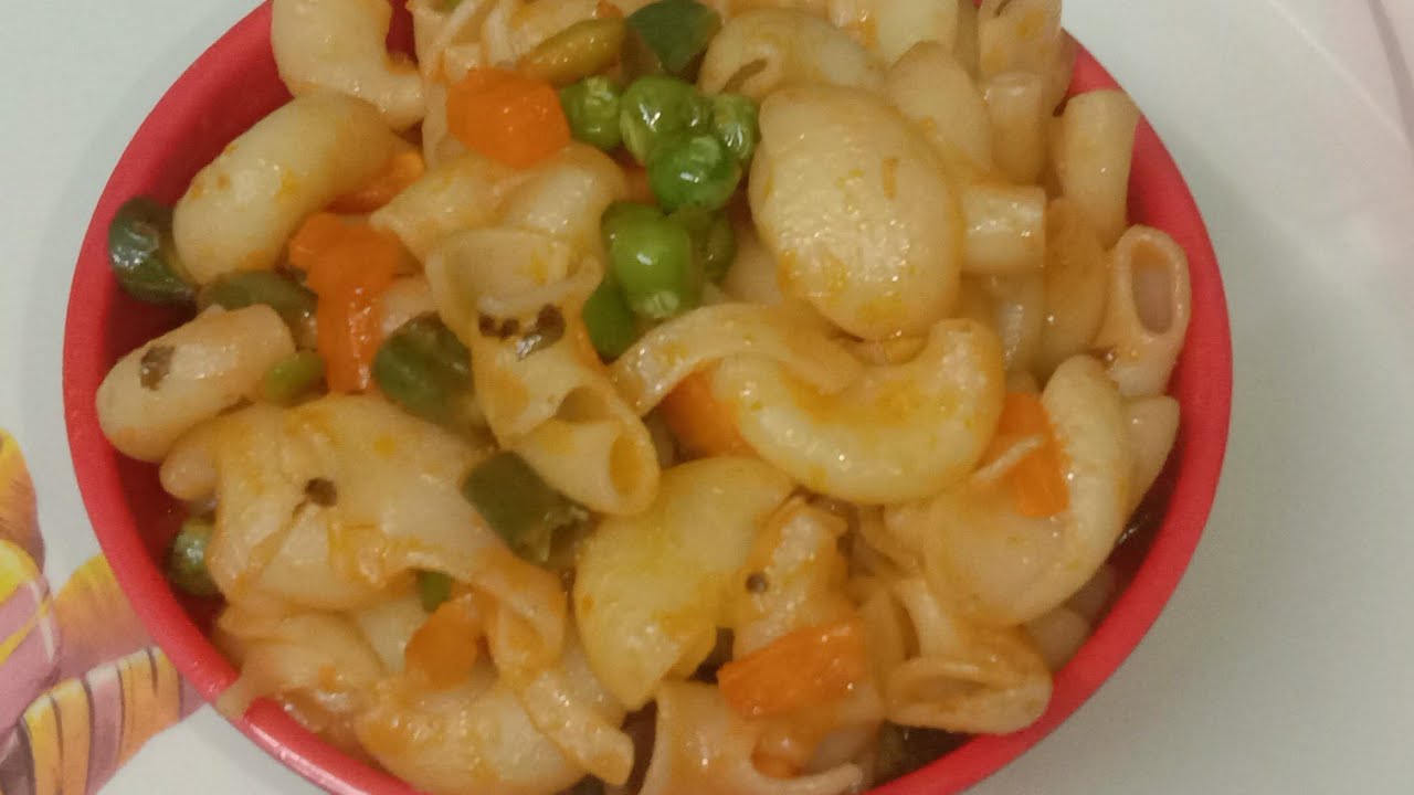 "Mixed vegetable pasta" quick & simple snack recipe😋 - YouTube