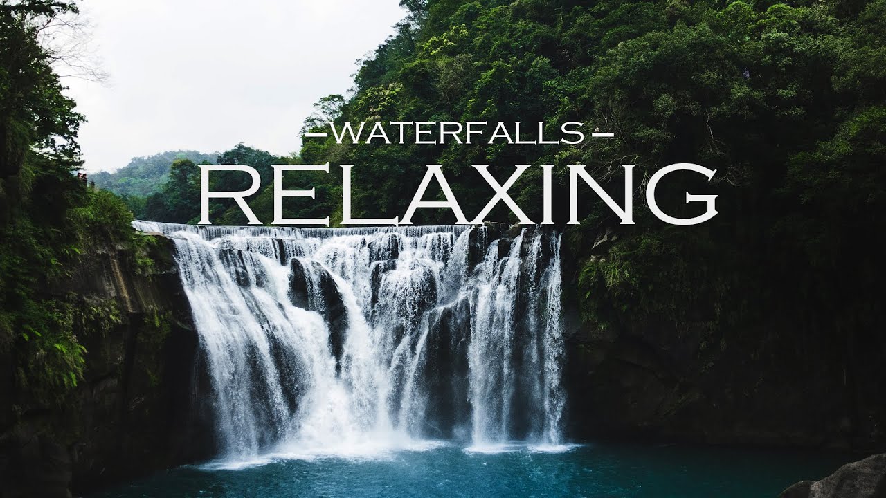 Flying over waterfalls : Stunning views of nature with relaxing music ...