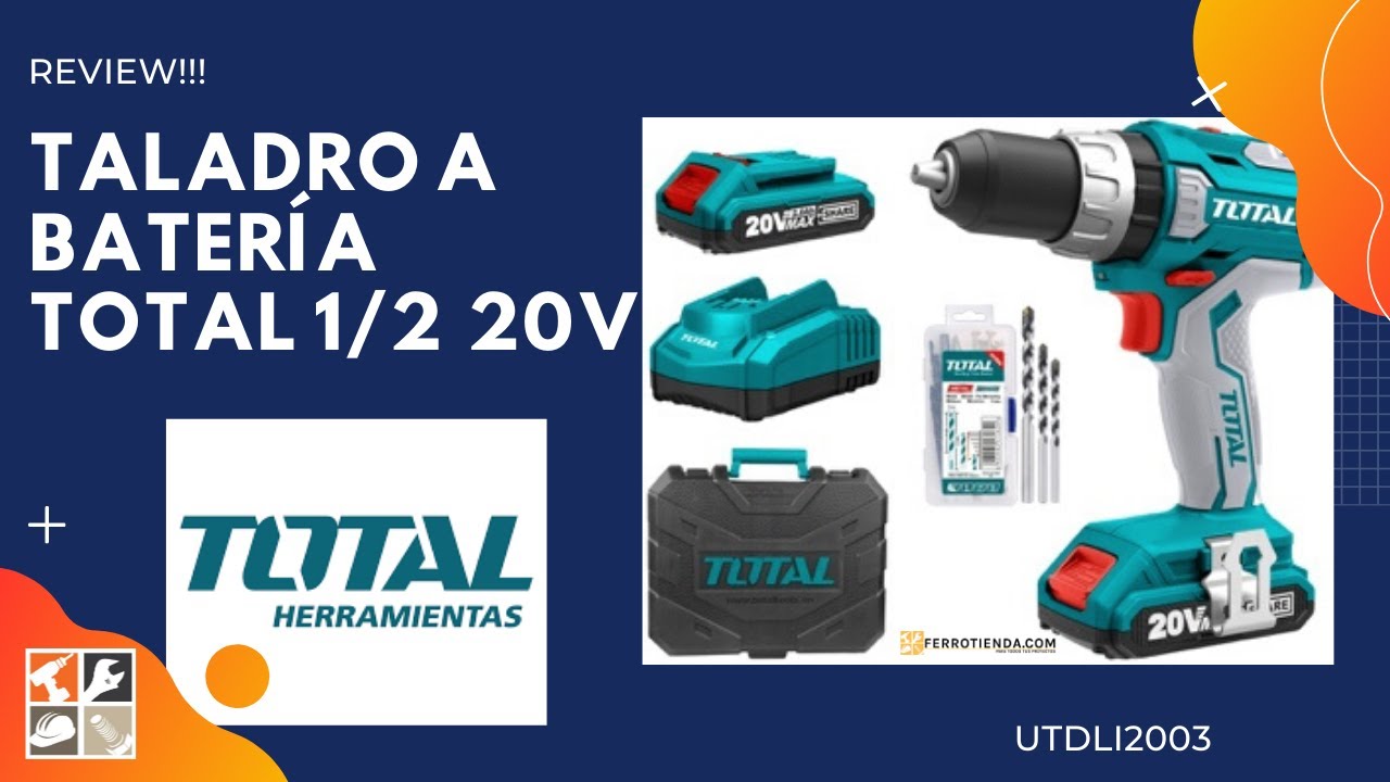 Review Taladro TOTAL a bateria de 1/2 20v UTDLI2003- Ferrotienda.com ...