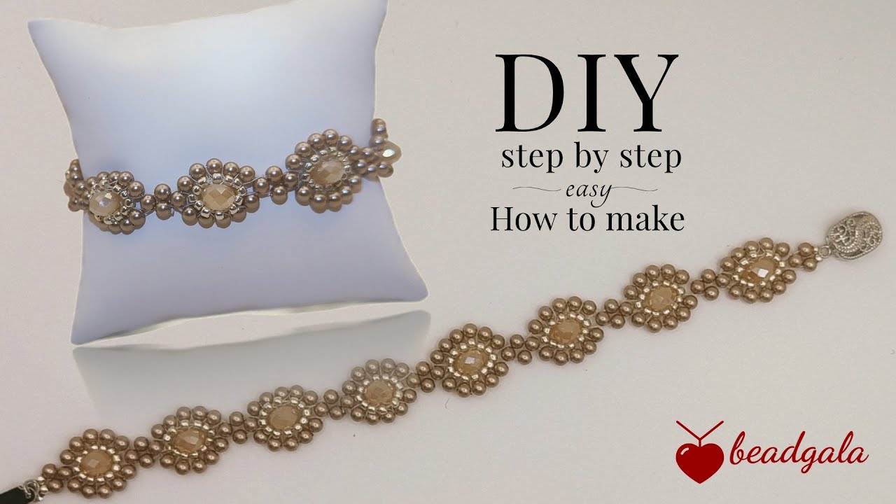 How to make a bracelet/ Very easy/Step by step/Beading beginner can ...