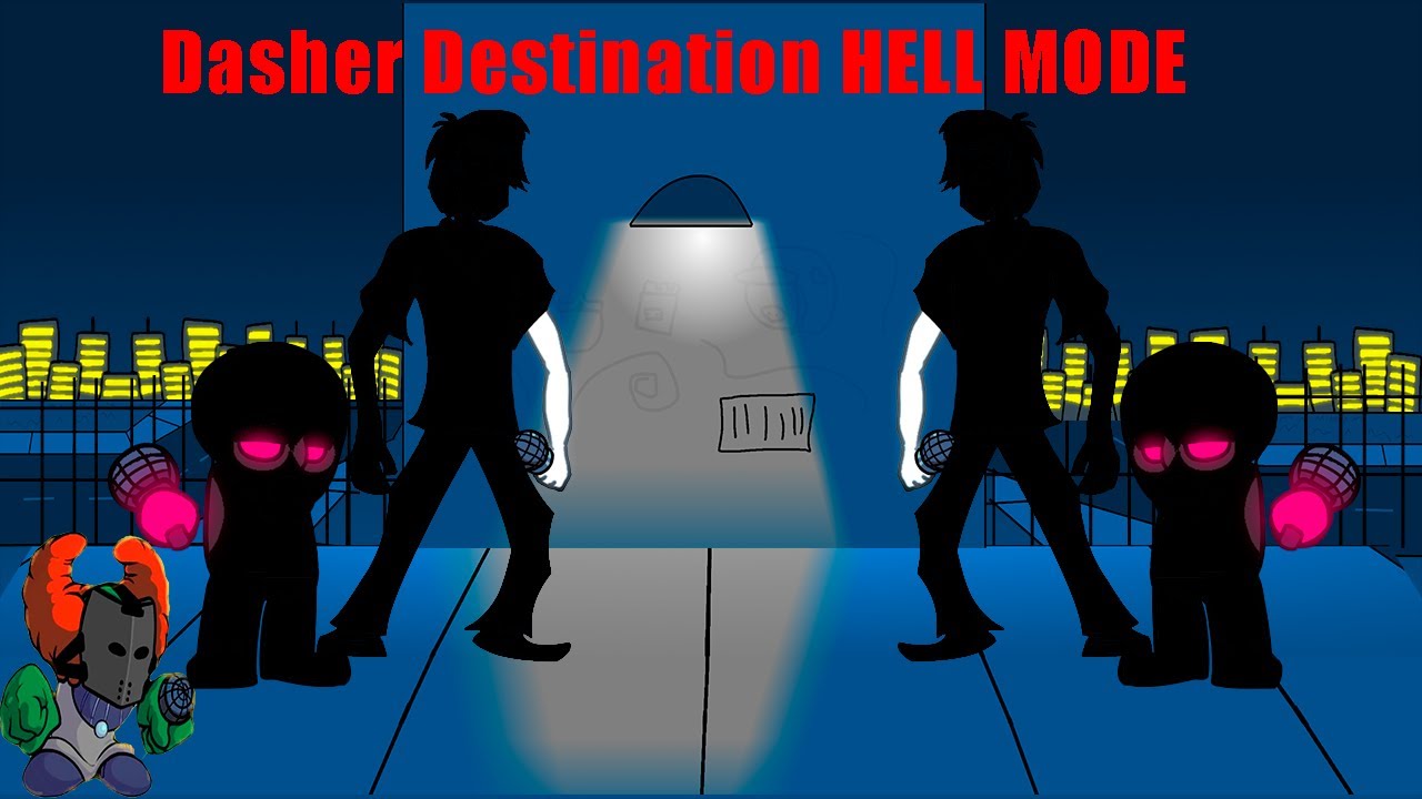 [FNF] Dasher Destination HELL MODE (played with antimash & sh*t gives miss) Clear 128 miss 88.44 ...