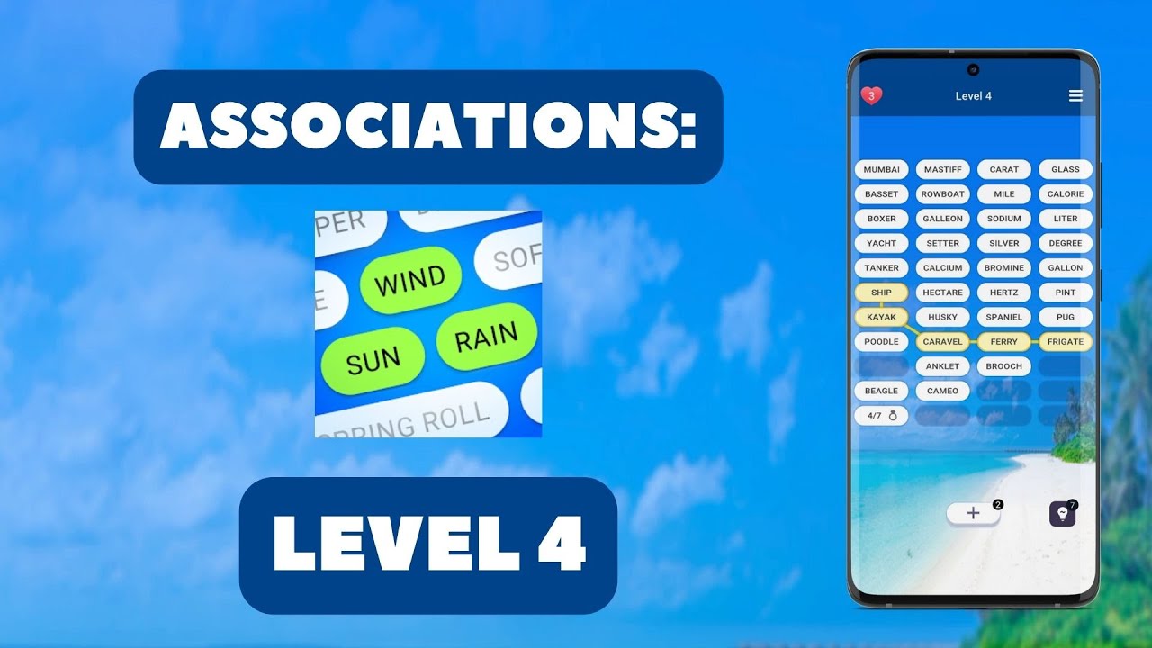 Associations Level 4 [ Answers ] - Word Puzzle Game - YouTube