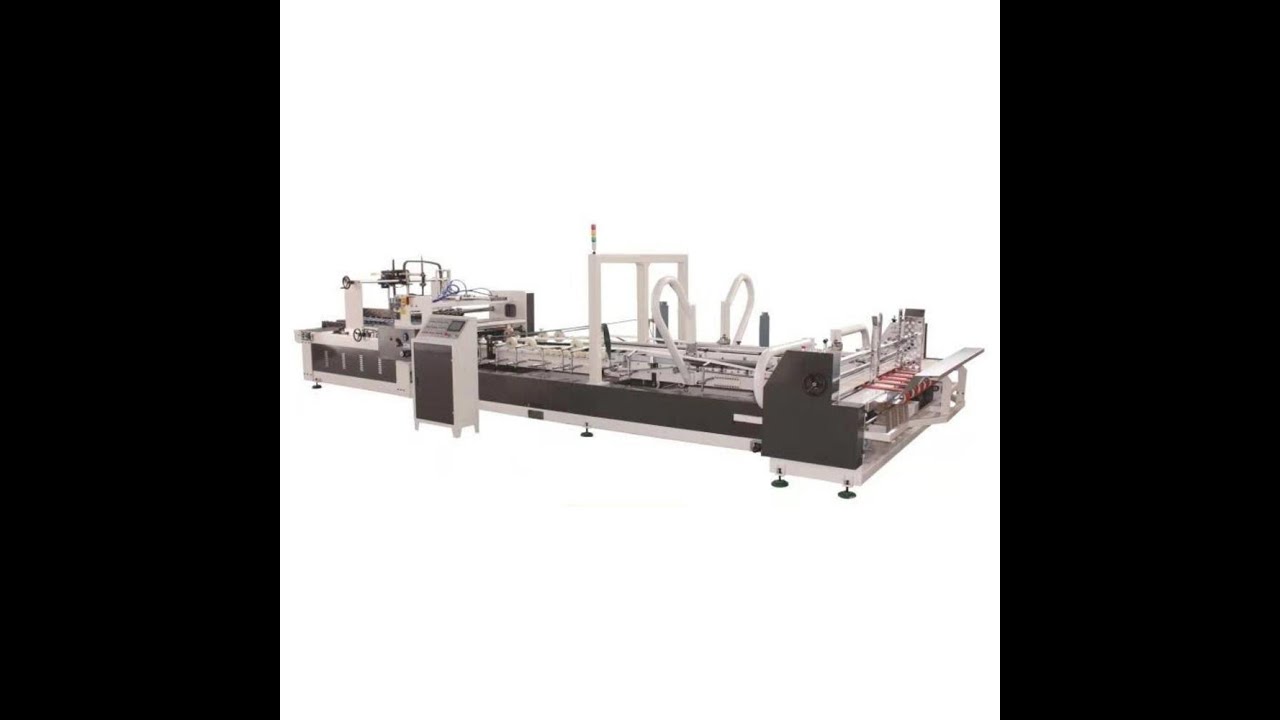 fully Automatic Folder Gluer Machine - YouTube