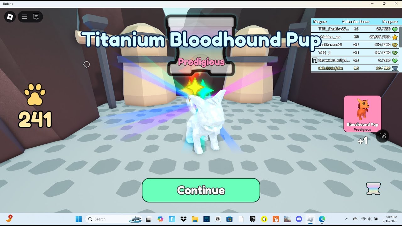 Roblox Collect All Pets - All of my Titanium and Clone Metallics - YouTube