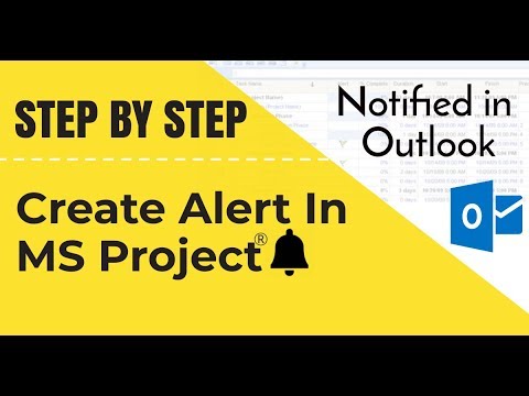 Create alerts in MS Project - notified in Outlook - YouTube