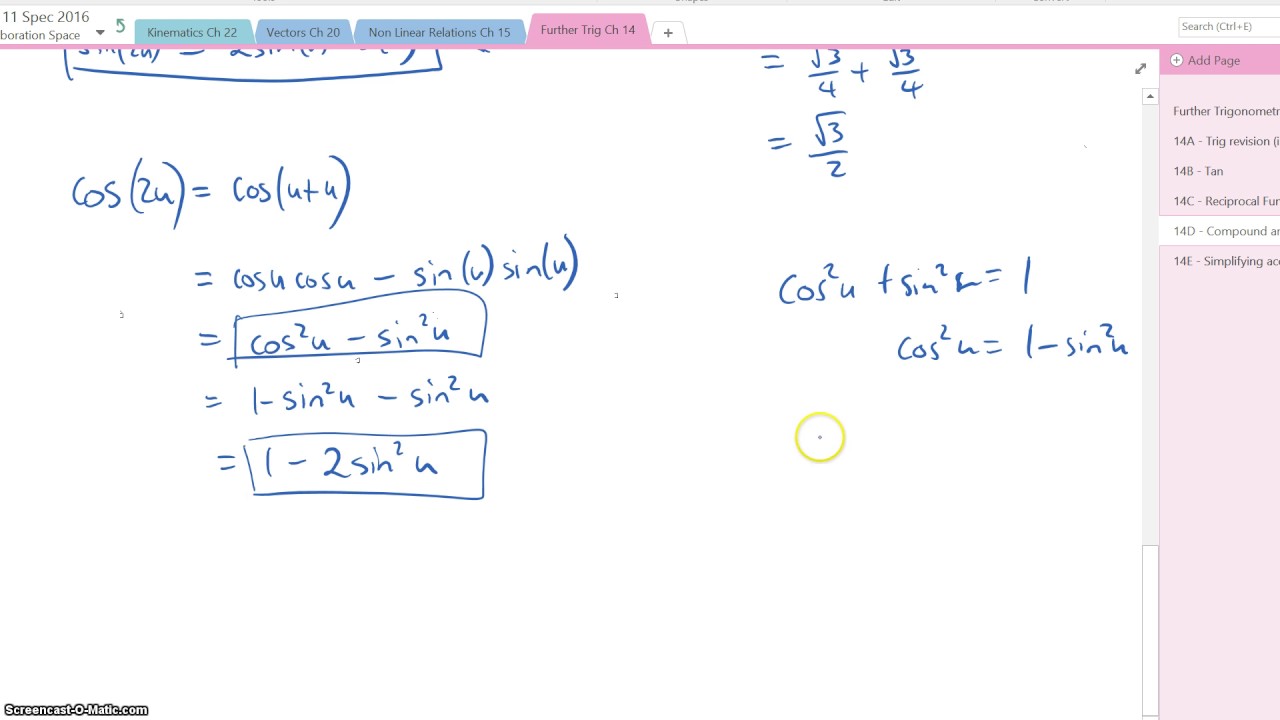 Double Angle Formulas (Ex 14D) - YouTube