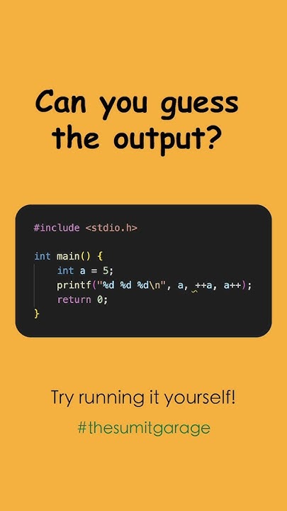 Tricky C Puzzle! 🤯 Can You Guess the Output? #cprogramming #thesumitgarage - YouTube