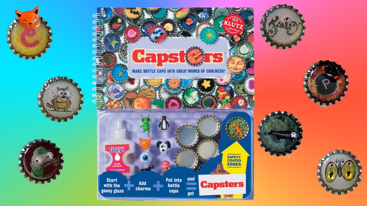 Fun Kids Art Project Turning Bottle Caps into Capsters! - YouTube