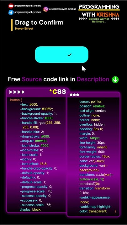 Confirm Button Html Css Programmingwithkrishna Html Css Cssanimation Js Javatutorial