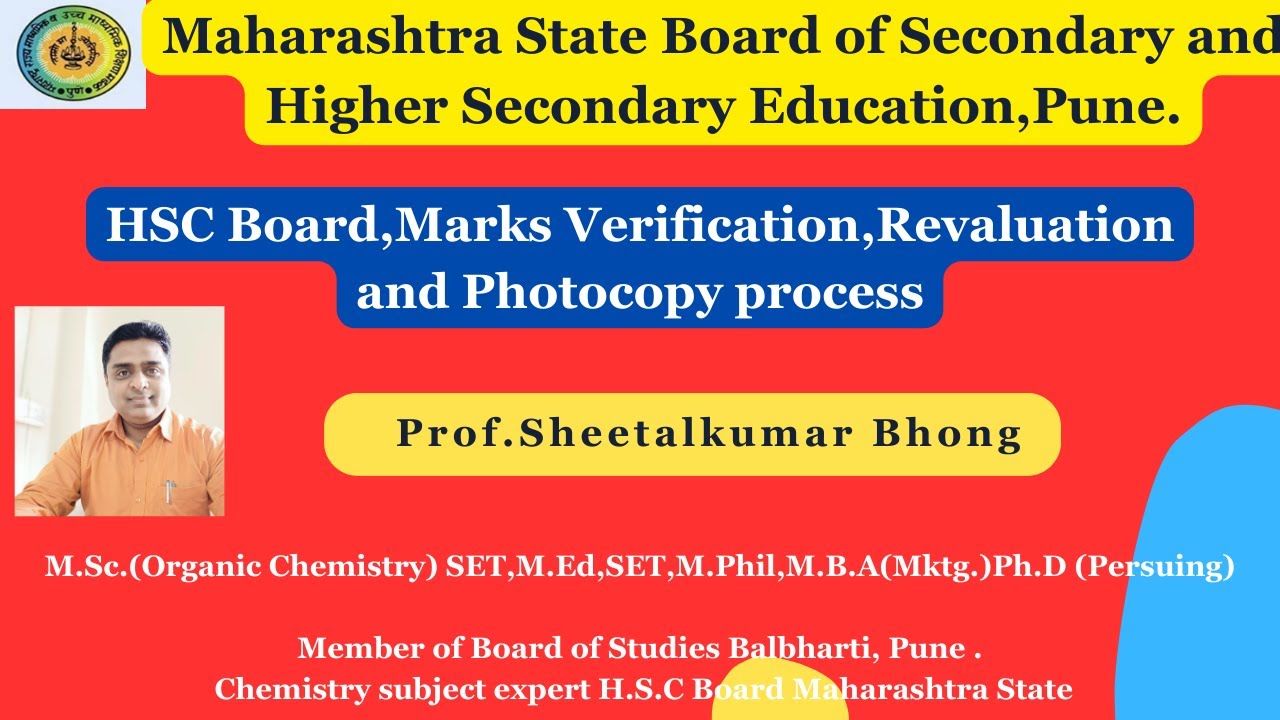 Maharashtra state Board HSC,Marks verification, revaluation and ...