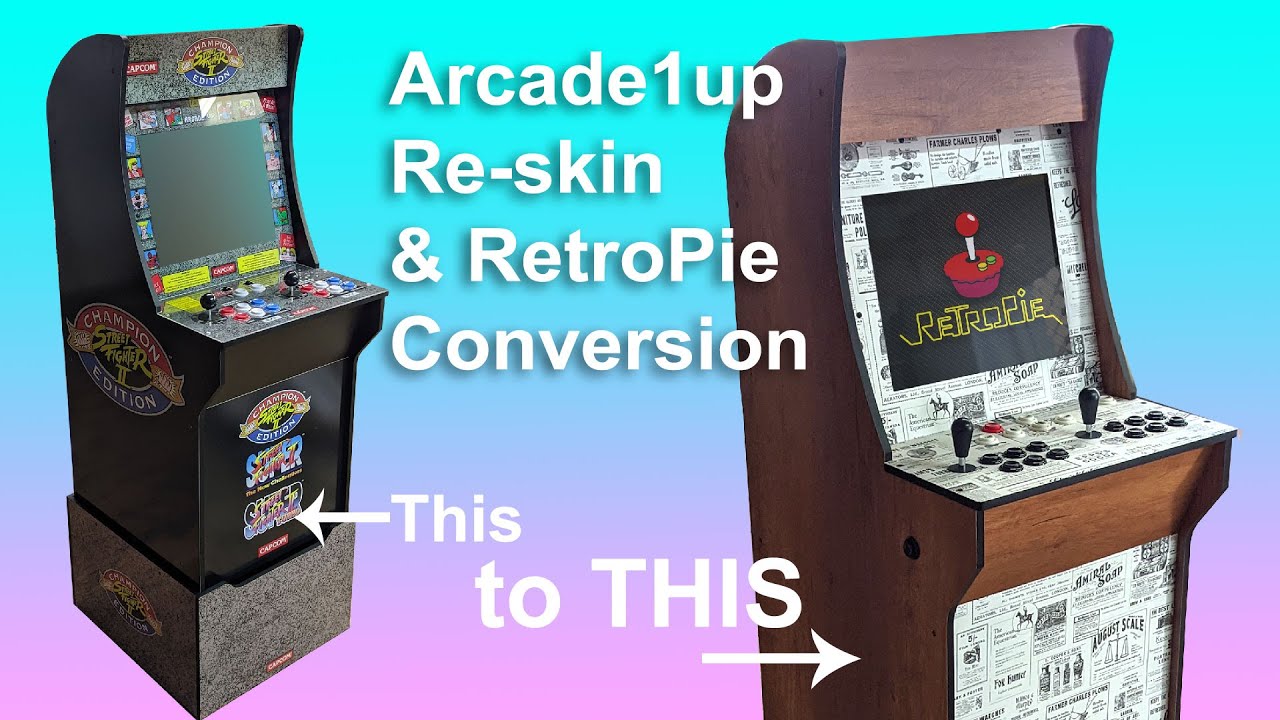 Arcade1Up modded vinyl graphics re-skin and Raspberry Pi conversion ...