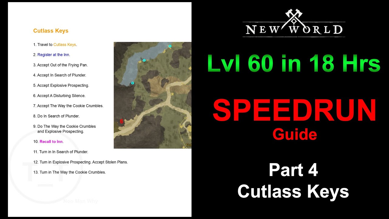 New World Fresh Start | SPEEDRUN Guide Part 4 (Cutlass Keys) - YouTube