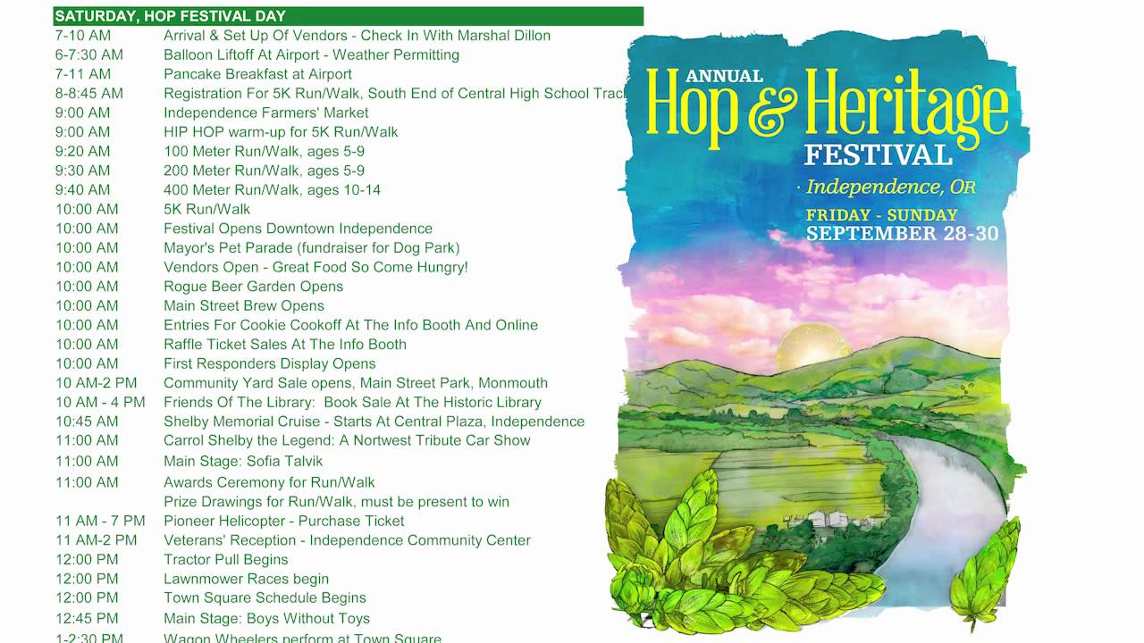 Independence Hop and Heritage Festival September 28, 29 & 30 - YouTube