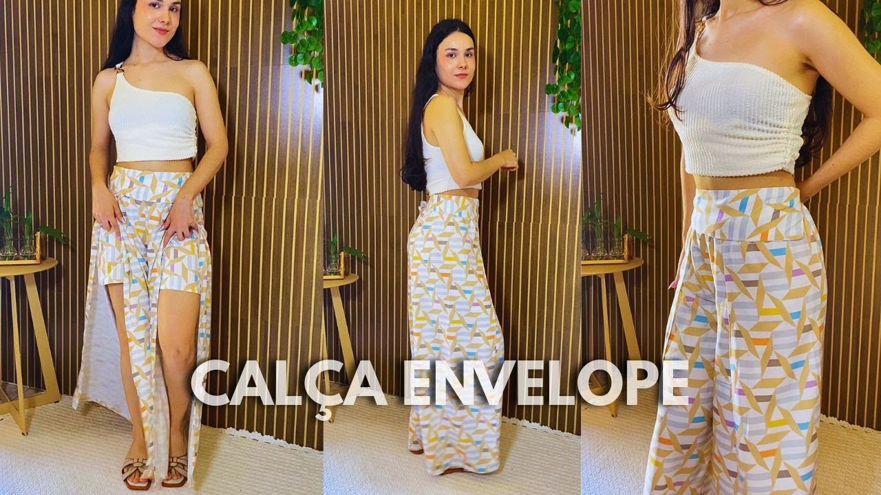 COMO FAZER CALÇA ENVELOPE COM CÓS - YouTube