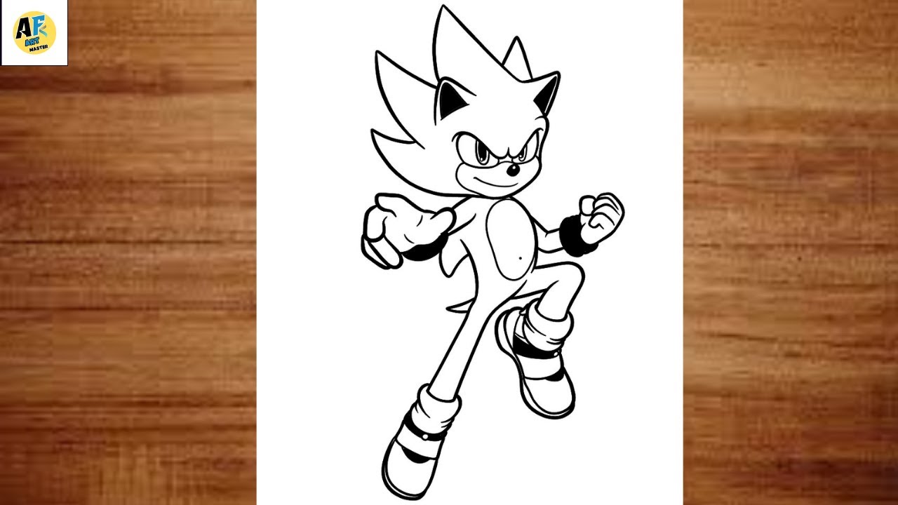 How to draw Super Sonic | Draw sonic in action poses |Easy anime ...