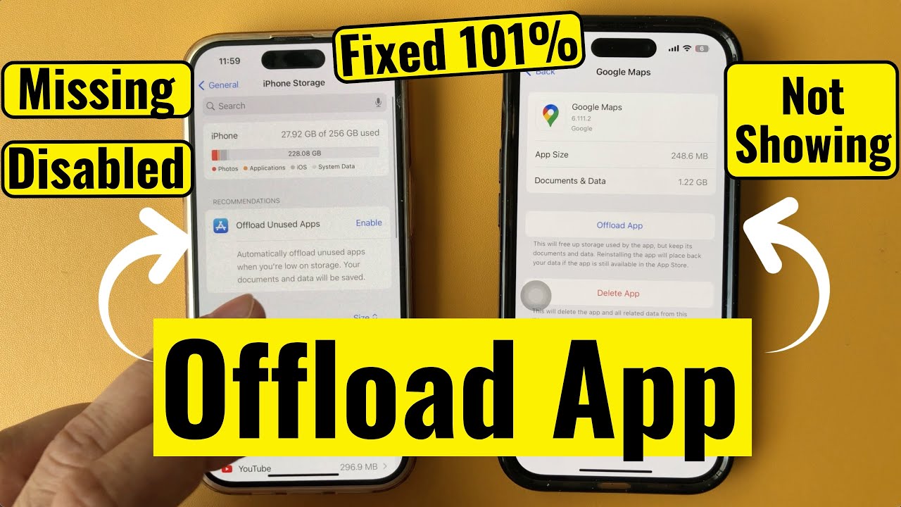 Why Offload App & Offload Unused apps Not Showing? Here's Fix disabled ...