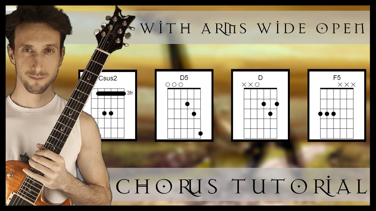 How to play WITH ARMS WIDE OPEN by CREED - Chorus tutorial - YouTube