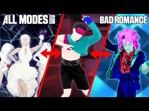 JUST DANCE COMPARISON - BAD ROMANCE [ALL MODES]