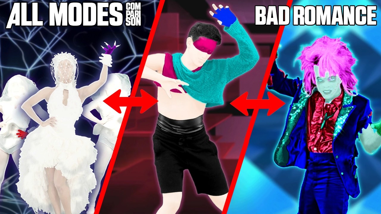 JUST DANCE COMPARISON - BAD ROMANCE [ALL MODES] - YouTube
