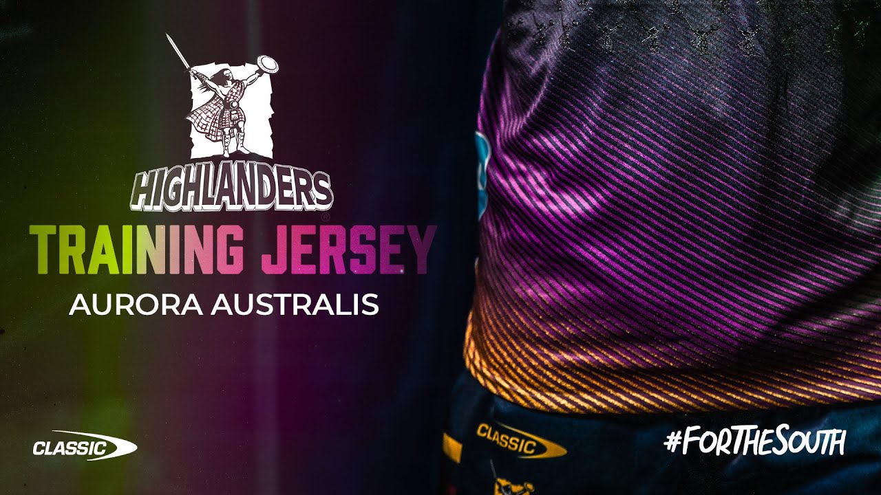 Highlanders x Aurora Australis - 2024 Training Kit and Teamwear - YouTube