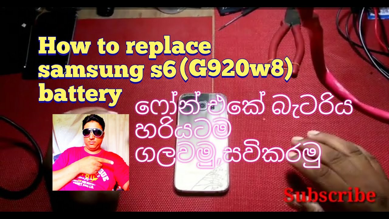 How to replacement/change/set/make samsung s6(sm-g920w8) battery in ...