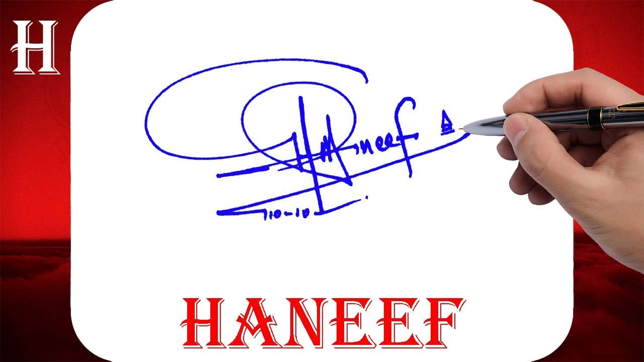 How to signature your name | Autograph | Billinioare signature | Haneef ...