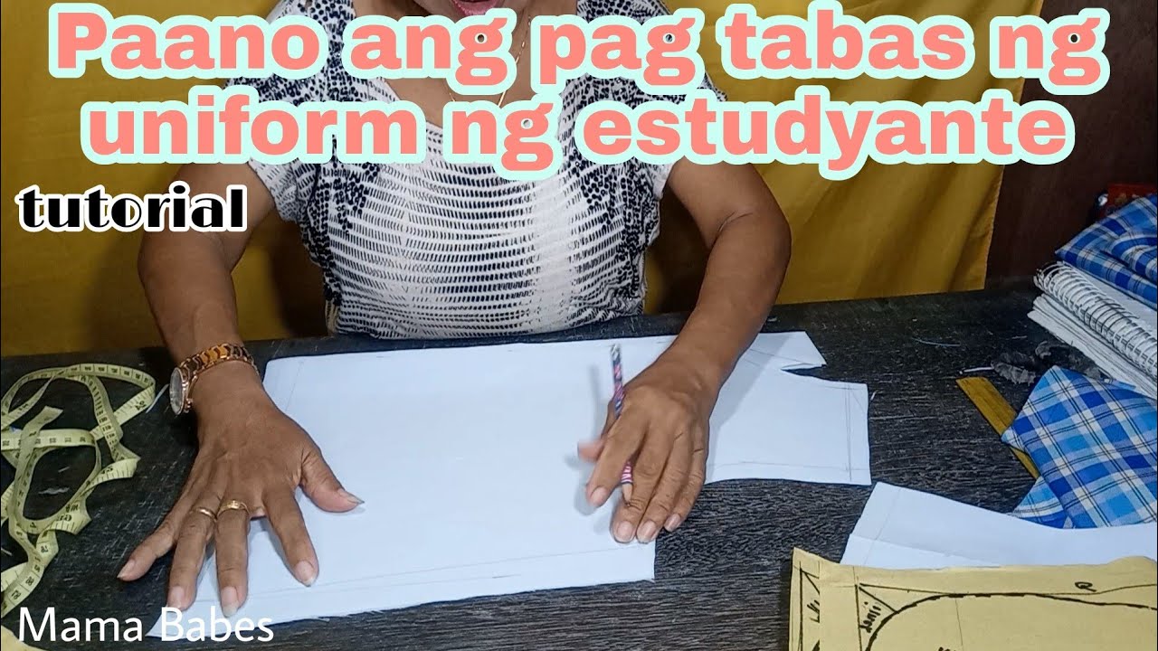 Paano ang pagtabas ng uniform ng estudyante sa tela || tutorial ...