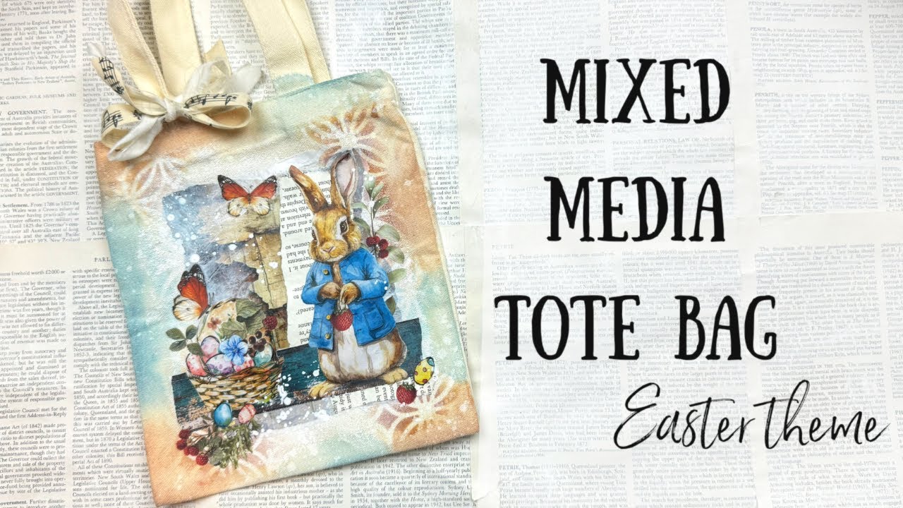 Beautiful Mixed Media Tote Bag | Off the Page Mixed Media inspiration ...