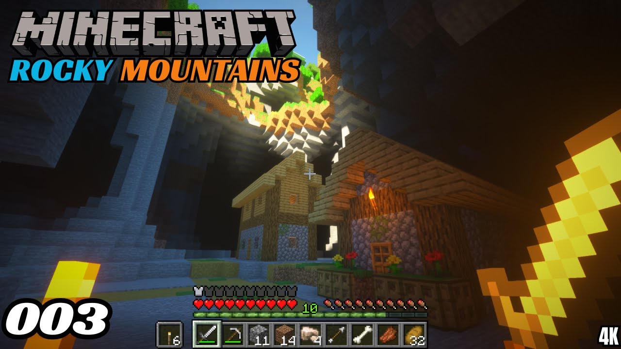 Lets Play Minecraft Rocky Mountains - episode 3 - ASMR °NO COMENTATOR/4K 60FPS° - YouTube