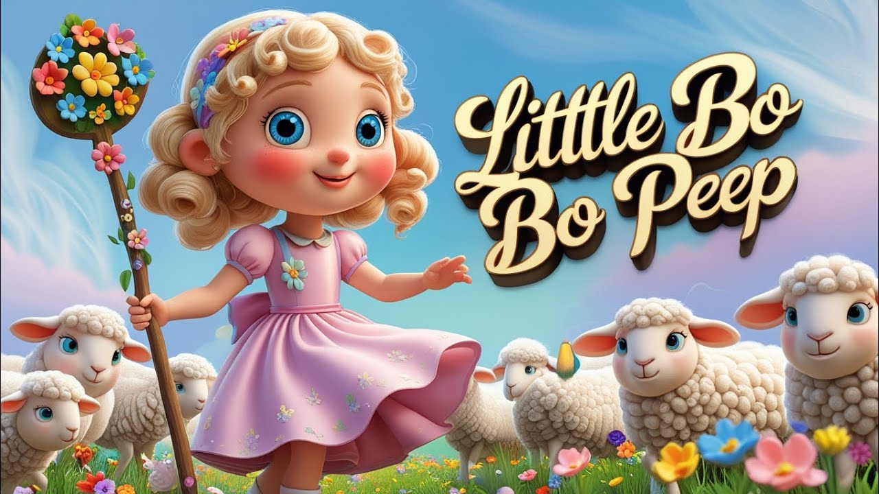 Little Bo Peep 🐑 | Classic Nursery Rhyme for Kids | Animated Rhyme Song ...