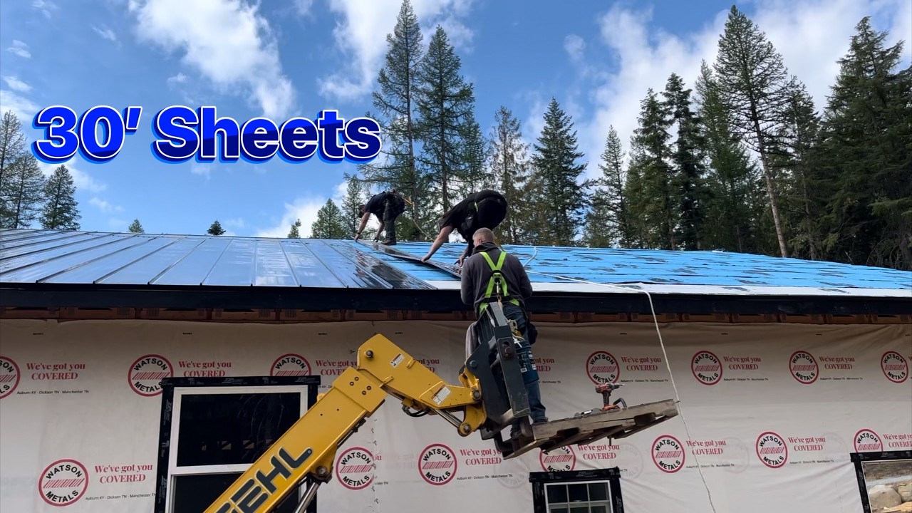 Snap lock standing seam metal roofing on the homestead - YouTube