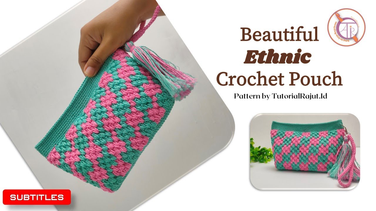 Beautiful Ethnic Crochet Pouch Tutorial Easy for Beginners | Crochet ...