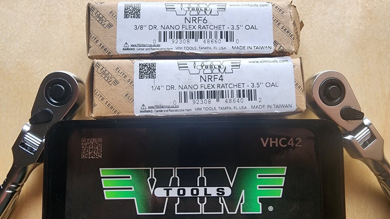Vim Tools Nano Flex Ratchets - 1/4" Drive NRF4 - 3/8" Drive NRF6 - Shop Vermonttoolcompany.com ...