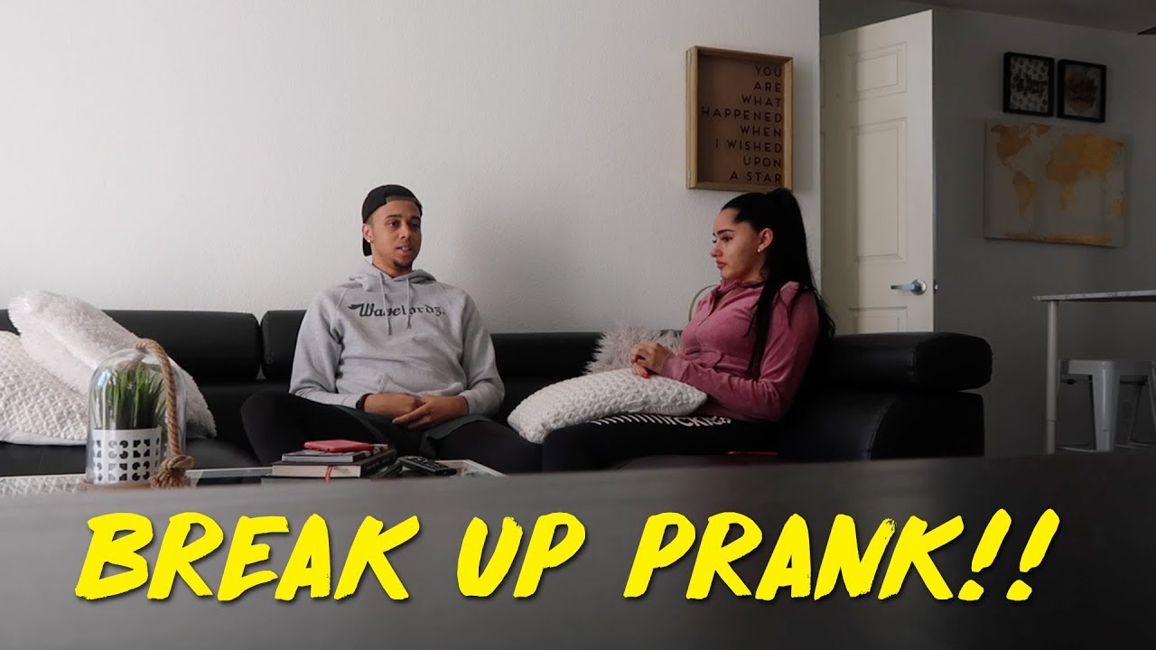 BREAK UP PRANK ON GIRLFRIEND!!! (GETS EMOTIONAL) | KB & KARLA - YouTube