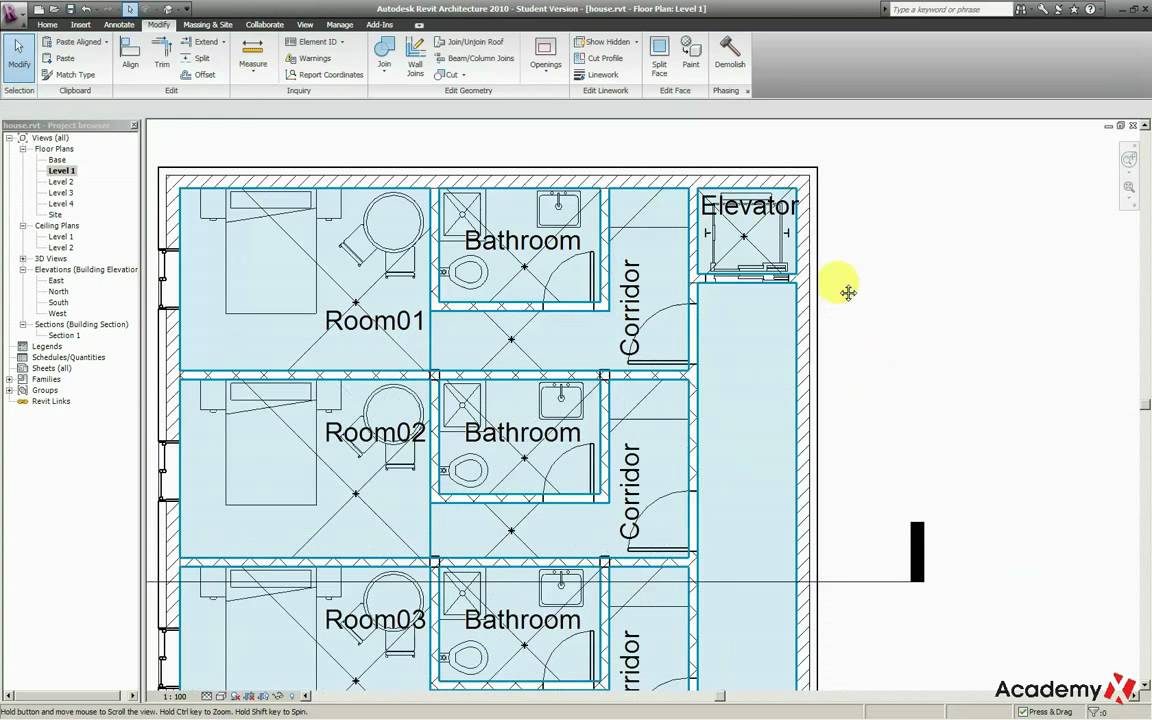Autodesk Revit 2010 Lesson 03 01 - YouTube