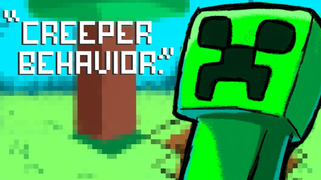 "Creeper behavior." | test animation | first minecraft animation. ep-1 ...