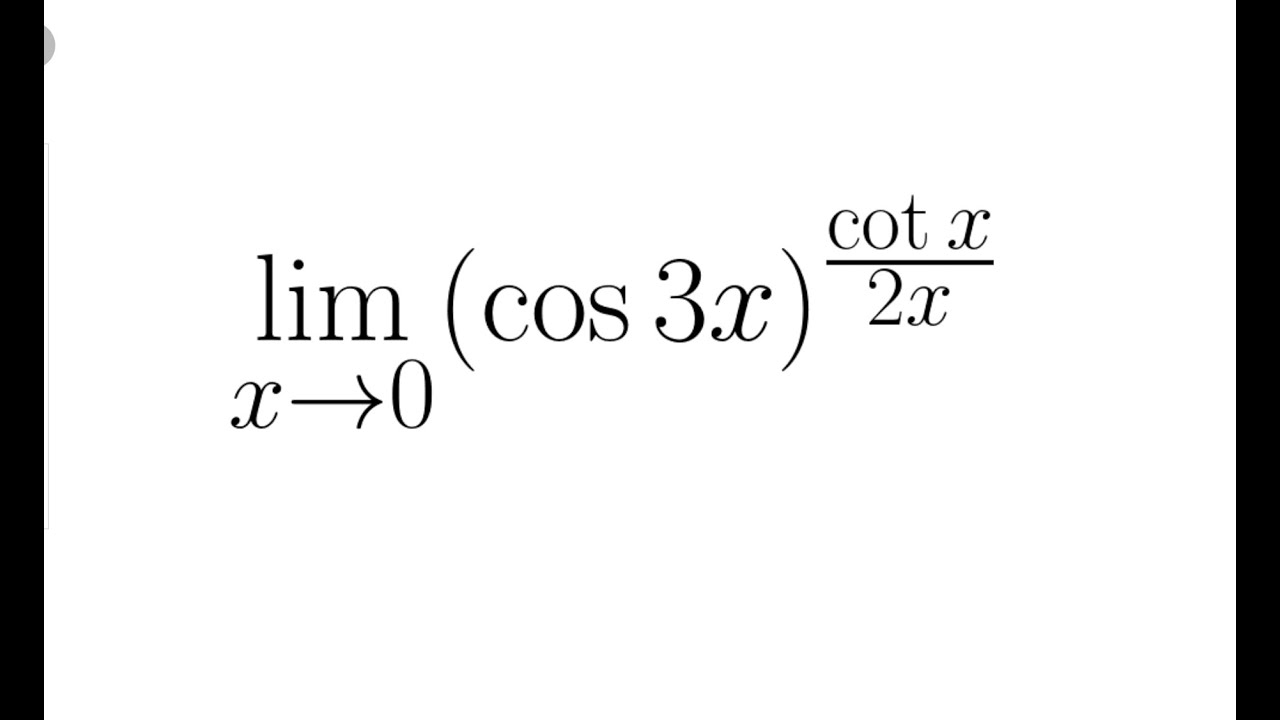 Limit Fungsi Trigonometri (Bentuk Eksponen/Fungsi Euler) - YouTube