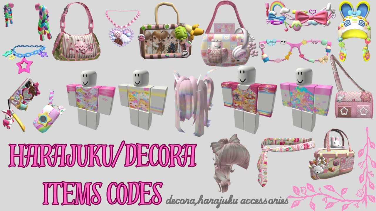 HARAJUKU/DECORA ITEMS CODES FOR ROBLOX ||Berryavenue,Brookhaven|| - YouTube