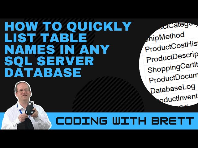 How To Find Table Name In Sql Database - Infoupdate.org