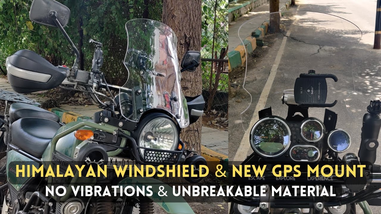 Best Himalayan Windshield | No Vibrations | New GPS mount | ಉತ್ತರ ...