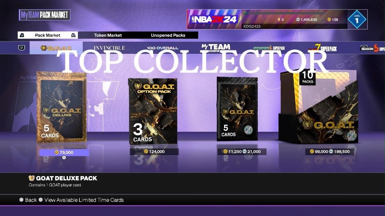 NBA 2K24 MYTEAM SEASON 9 HUGE GOAT PACK OPENING WHAT DID WE PULL? - YouTube