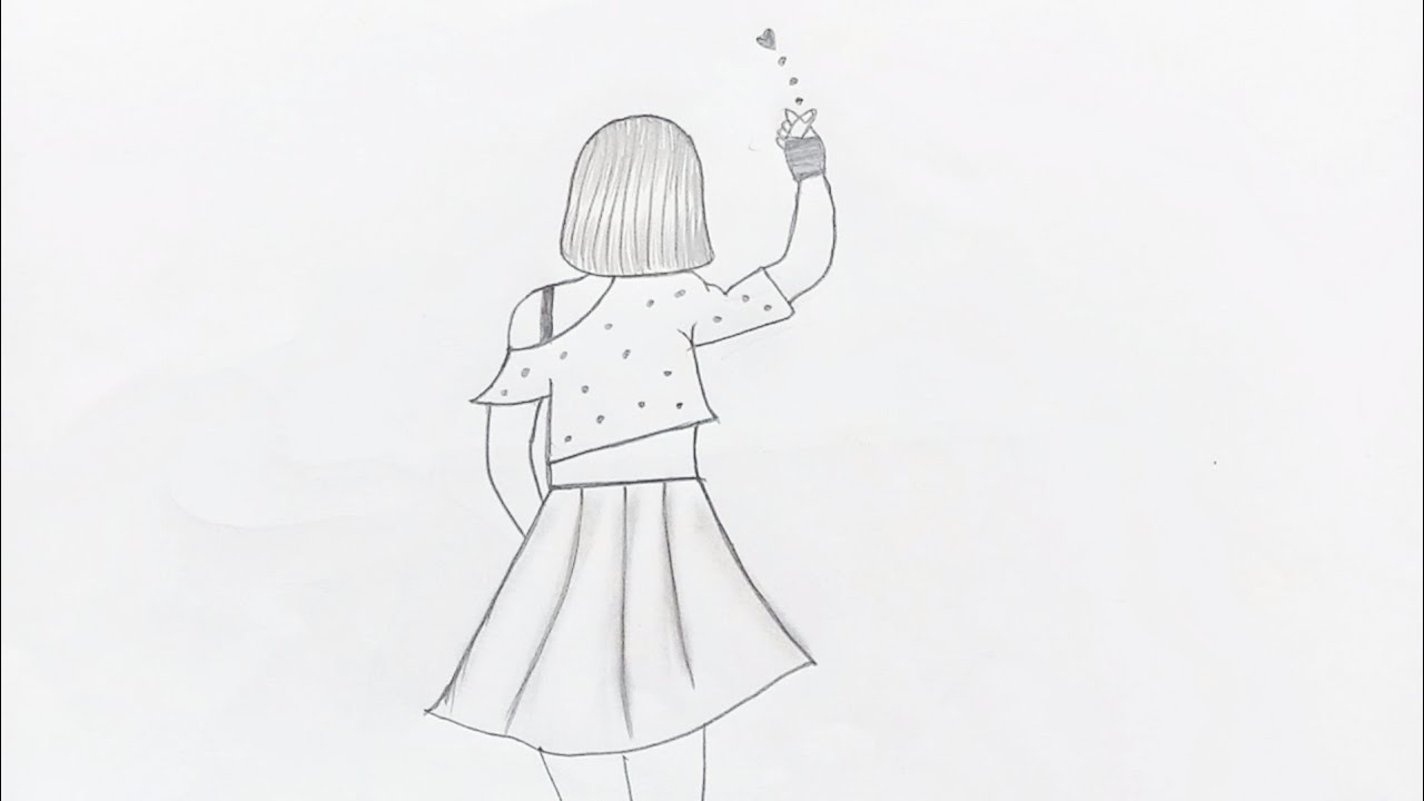 Attitude Girl backside drawing | Girl backside drawing easy step by ...