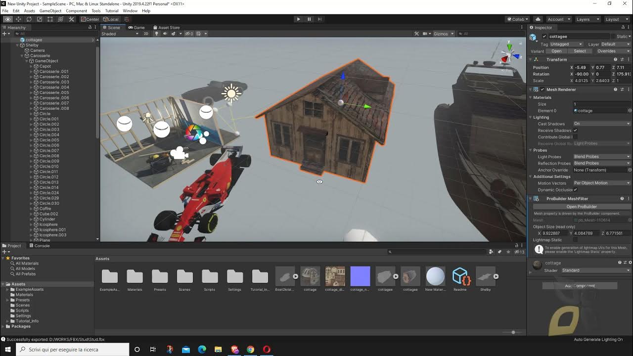 Video Guide - Import Export Using Unity Engine Editor, FBX Exporter, Probuilder, Probuilderize ...