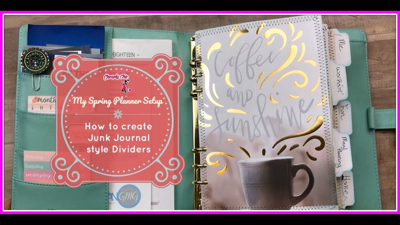 My Spring Planner Setup: How I make my Junk Journal Style Dividers ...