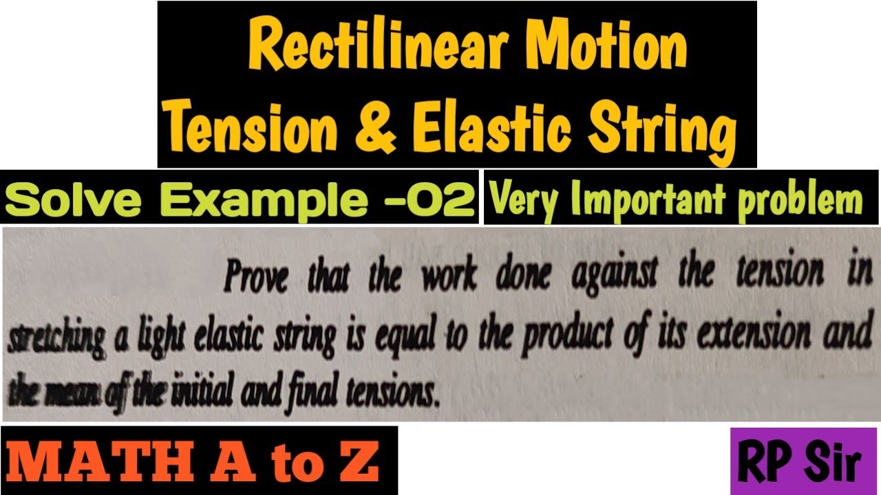 Prove that the work done against the tension in stretching a light ...