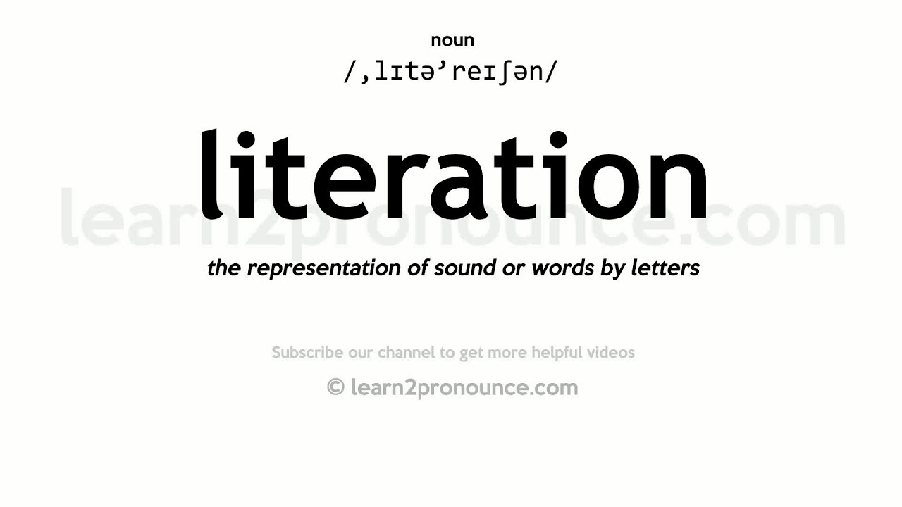 Pronunciation of Literation | Definition of Literation - YouTube