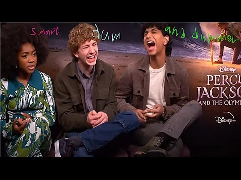 PJO cast Being THEIR OWN CHARACTERS for 6 minutes and 44 secs - YouTube